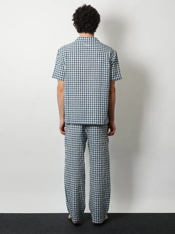 DUNST Cotton Blend Shirt With Check Pattern
