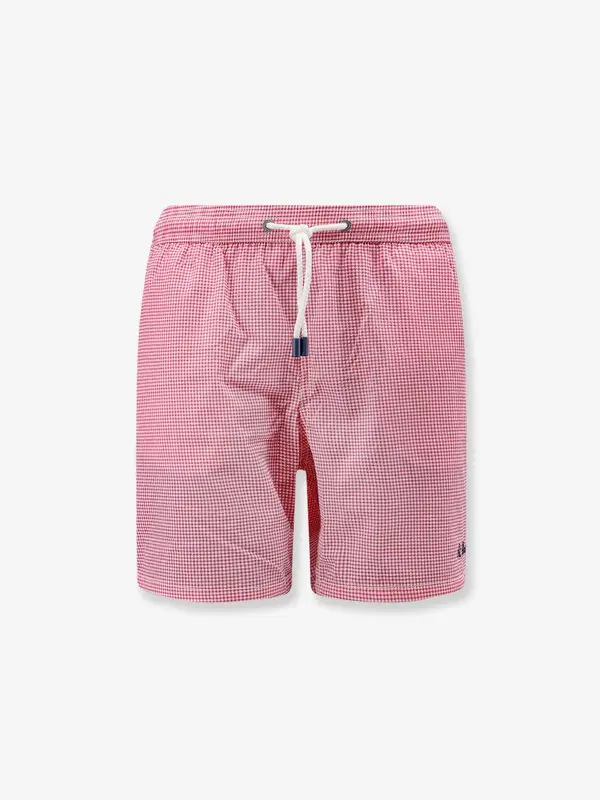 MC2 SAINT BARTH Patmos Nylon Swim Trunks With Vichy Pattern