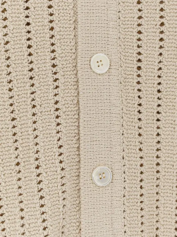 DUNST Openwork Cotton Cardigan