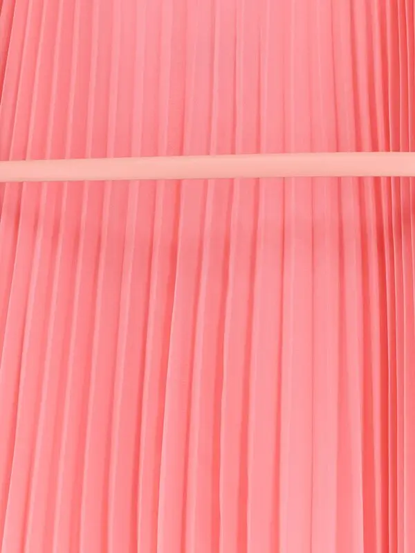 Max Mara Mxecapsula Long Dress With Belt - Pink