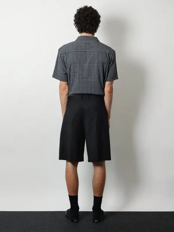 DUNST Pleated Wool And Silk Bermuda Shorts