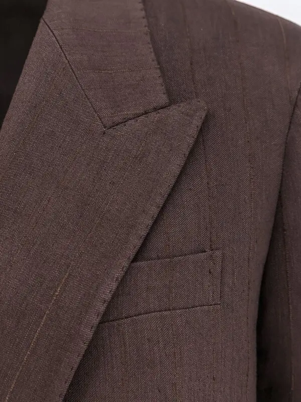 Tagliatore Jasmine Pinstripe Linen And Viscose Suit
