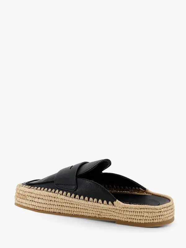 PALOMA BARCELO' Paloma Barcelo Belinda Leather And Raffia Mules