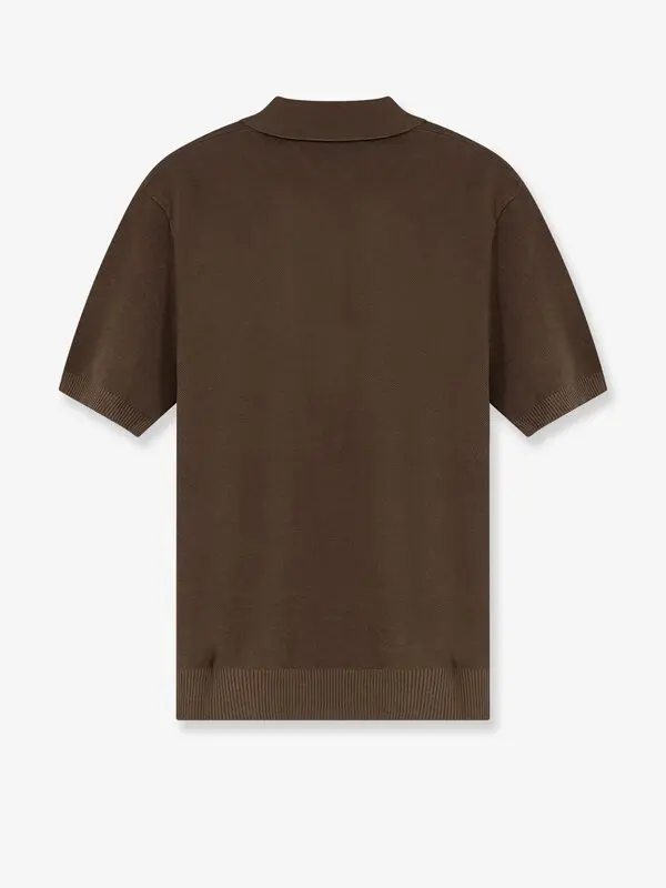BRAMANI CASHMERE Cotton And Silk Blend Polo Shirt - Green