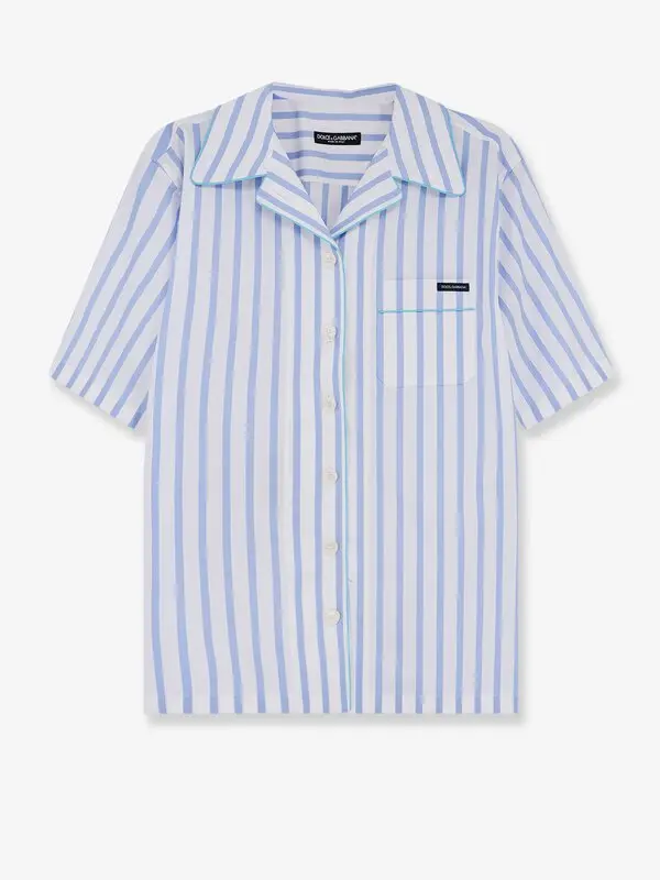 Dolce & Gabbana Pyjamas Cotton And Silk Shirt - Blue