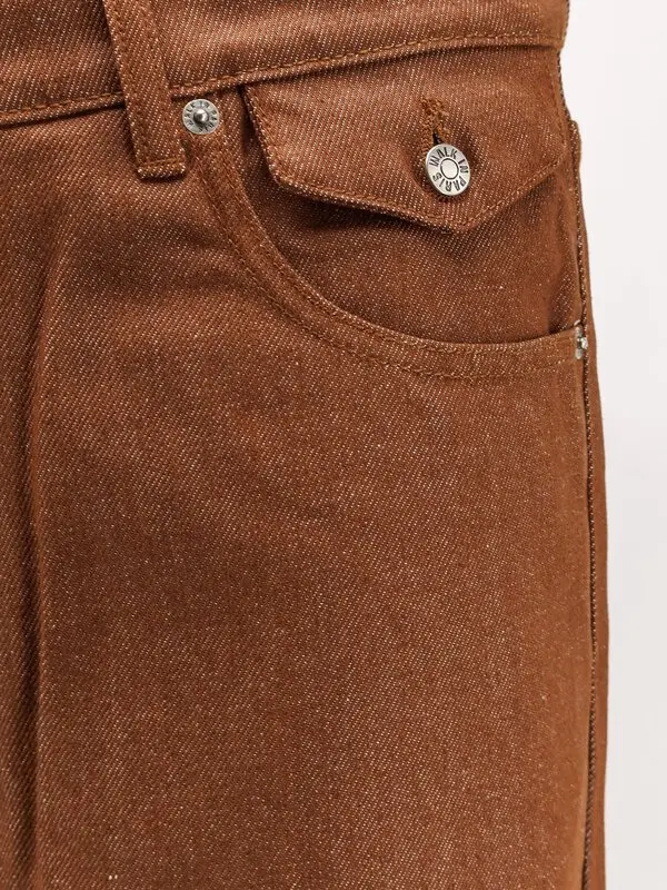 WALK IN PARIS Baggy Denim Trousers - Brown