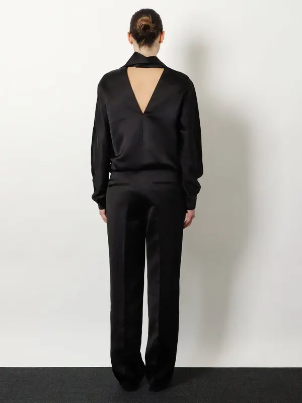TOTEME Raw Edge Viscose And Linen Trousers