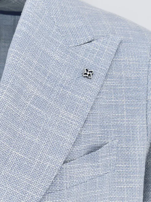 Tagliatore Double-breasted Virgin Wool, Silk And Cotton Blazer