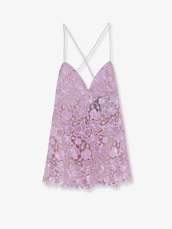 Retrofete Kamala Sequined V-neck Mini Dress