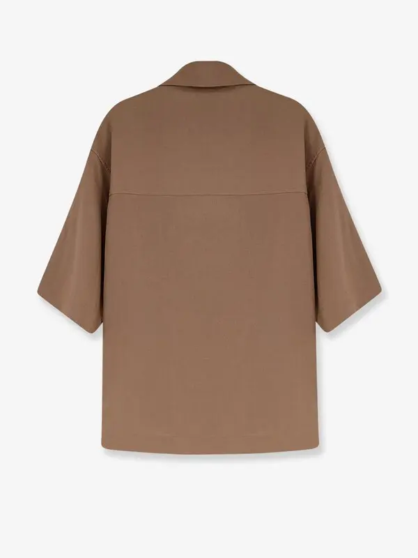 HEVO Montursi Linen And Viscose Shirt - Brown