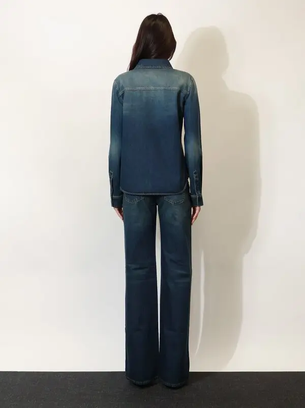 Gucci Denim Shirt With Embroidery