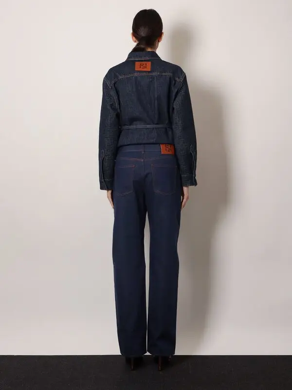 Fendi Denim Jeans With Ff Detail On The Bottom