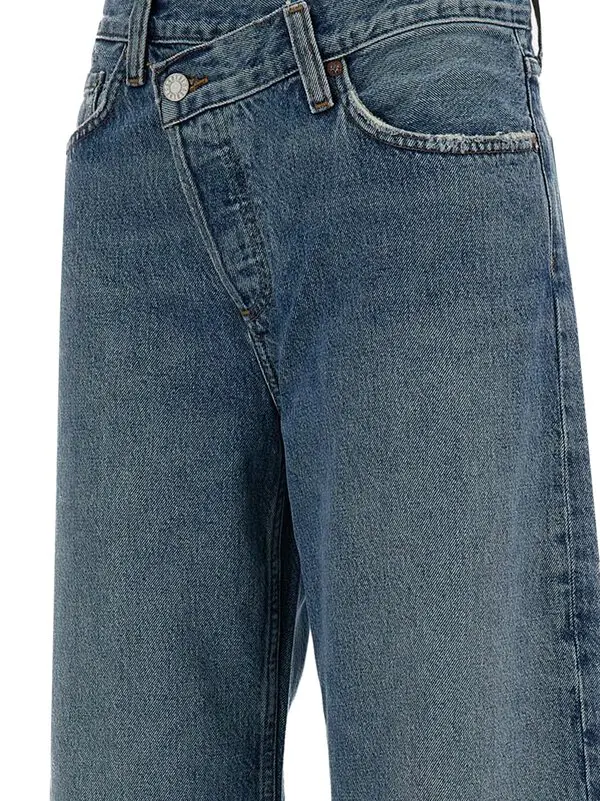 AGOLDE Regenerative Cotton Jeans With Distressed Profiles