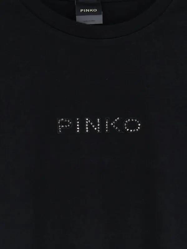Pinko Cotton T-shirt With Front Lettering Logo