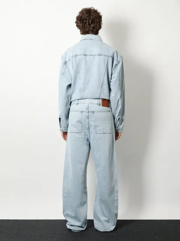 ENTIRE STUDIOS Gem Cotton Jeans With Back Leather Logo Patch
