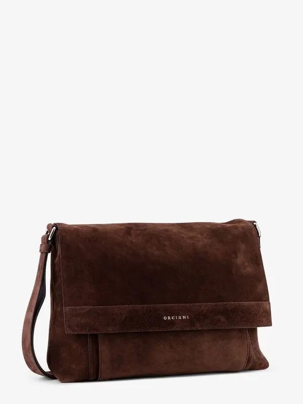 Orciani Peach Suede Messenger Bag