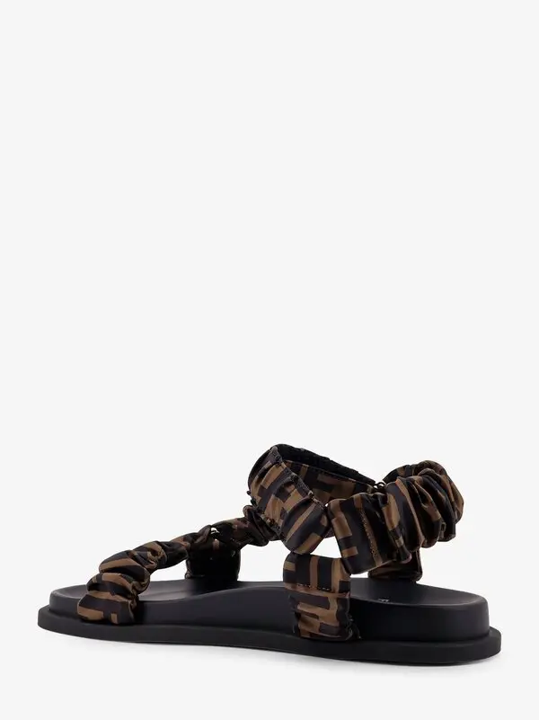 Fendi Elastic Satin Ff Motif Feel Sandals