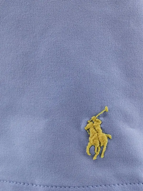 Polo Ralph Lauren Nylon Swim Trunks With Embroidered Logo - Blue