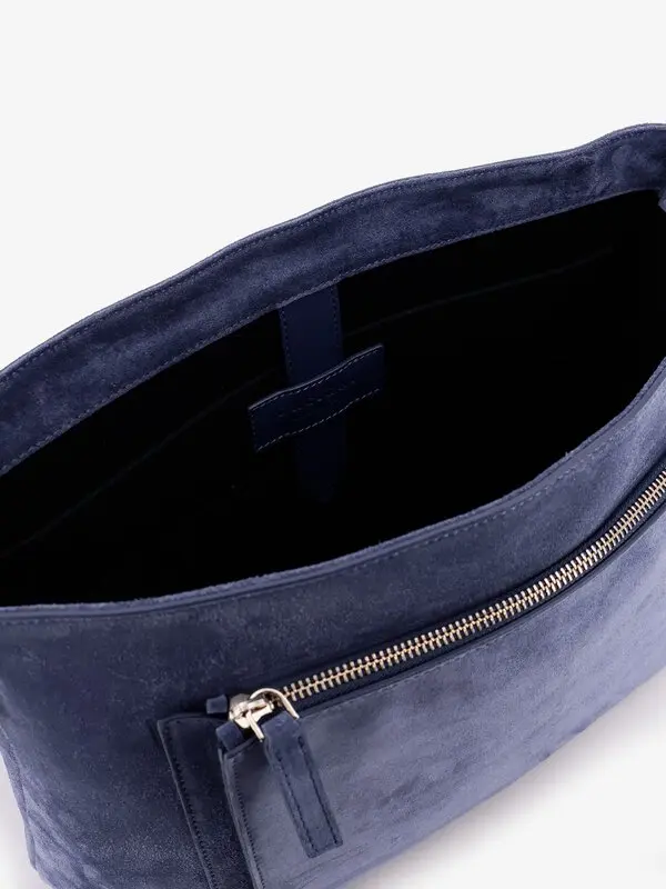 Orciani Peach Suede Messenger Bag