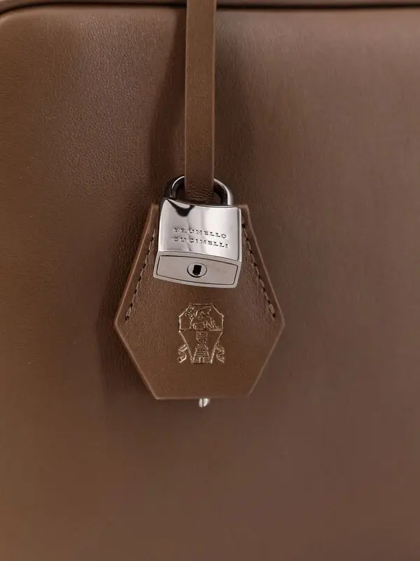 Brunello Cucinelli Boston Explorer Leather Crossbody Bag