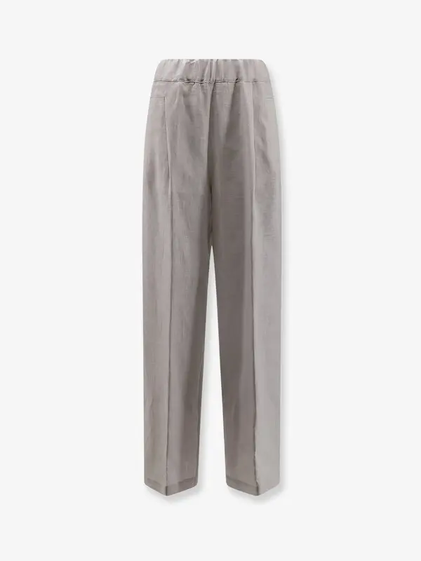 SEMICOUTURE Linen Trousers - Grey