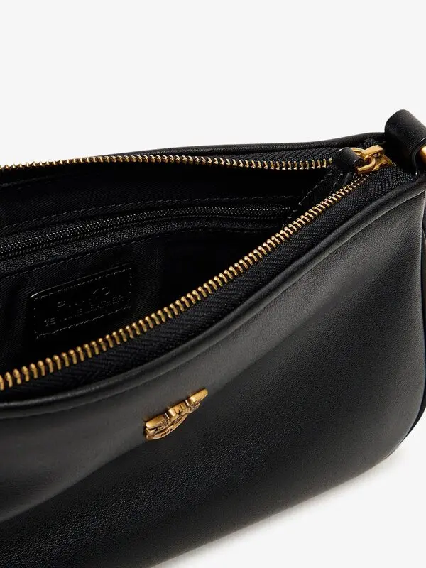 Pinko Mini Half Moon Leather Crossbody Bag