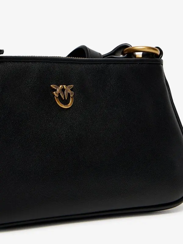 Pinko Mini Half Moon Leather Crossbody Bag