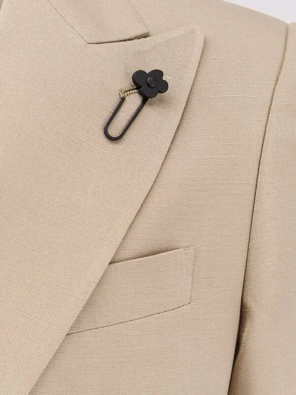 LARDINI Single-breasted Viscose And Silk Blazer