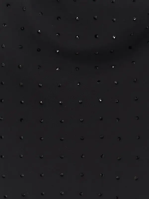 Pinko Farro Long Dress With Rhinestones - Black