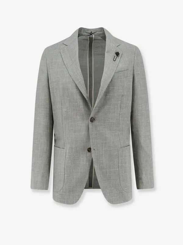 LARDINI Wool, Silk And Linen Blazer