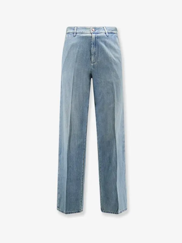 LARDINI Washed-out Effect Jeans