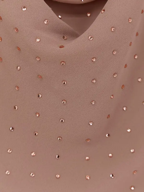 Pinko Farro Long Dress With Rhinestones - Pink