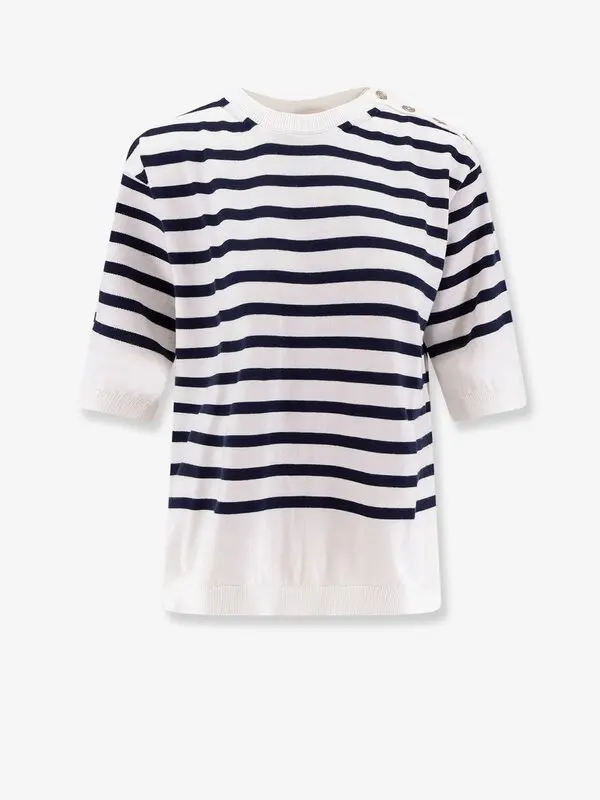 SEMICOUTURE Striped Cotton Sweater