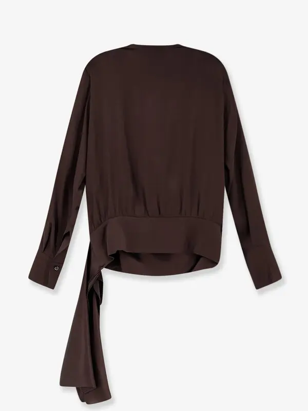 SEMICOUTURE Satin Wrap Blouse