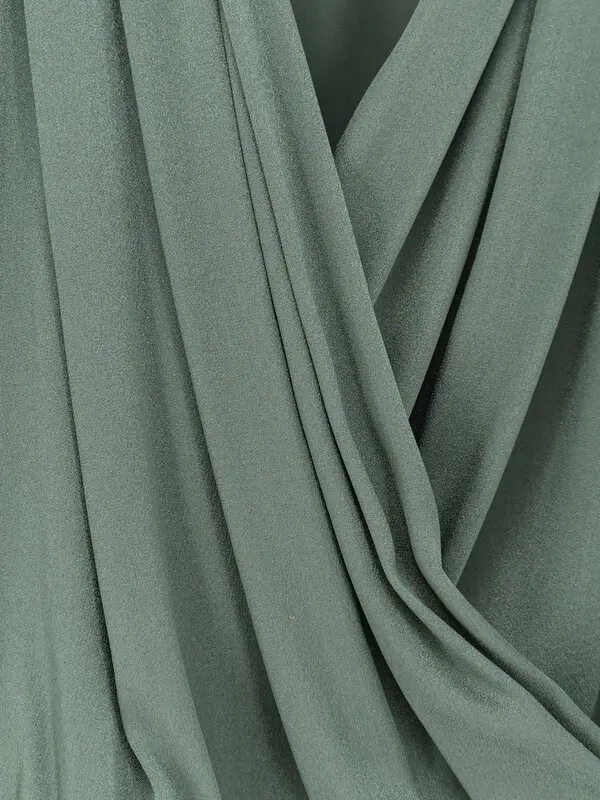 SEMICOUTURE Serena" Draped Satin Wrap Blouse