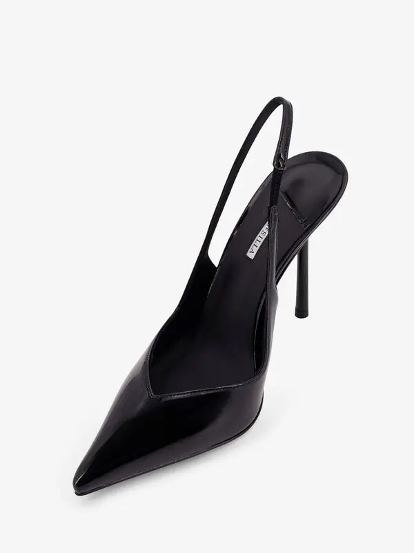 LE SILLA Vivienne Patent Leather Slingback Pumps - Black