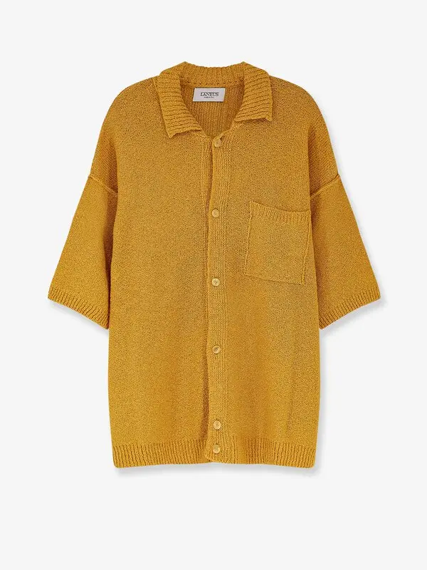 LANEUS Cotton, Cashmere And Silk Blend Shirt