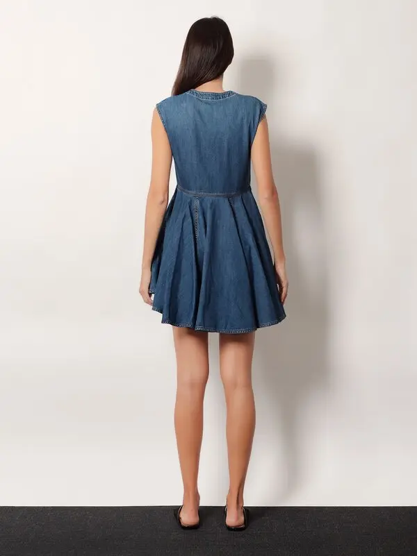 Alaïa Wrap Denim Dress