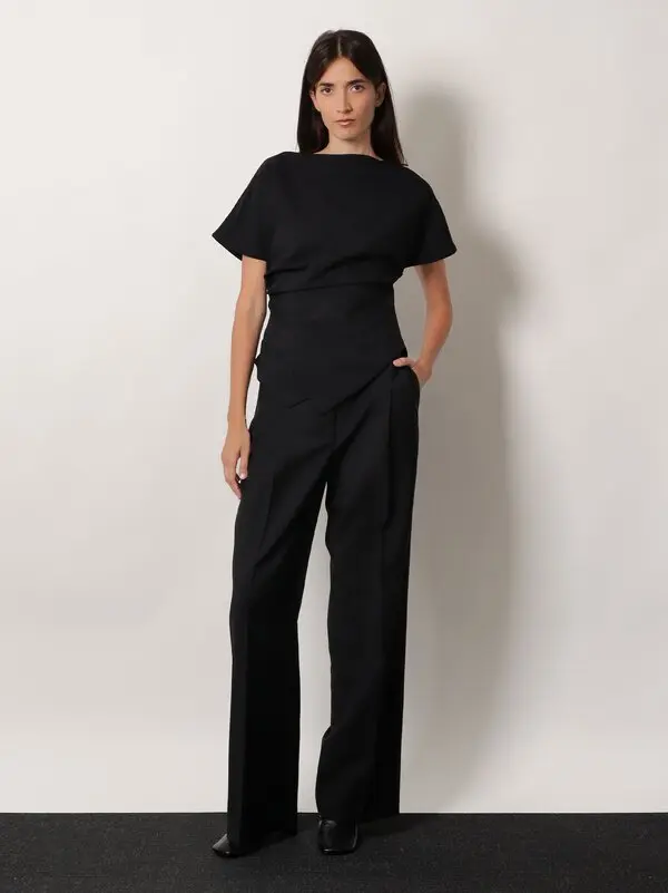RÓHE Midwaist Wool Blend Trousers