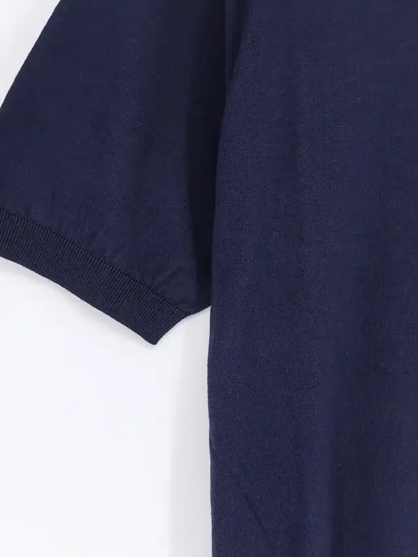 Alpha Studio Cotton And Silk Blend Polo Shirt