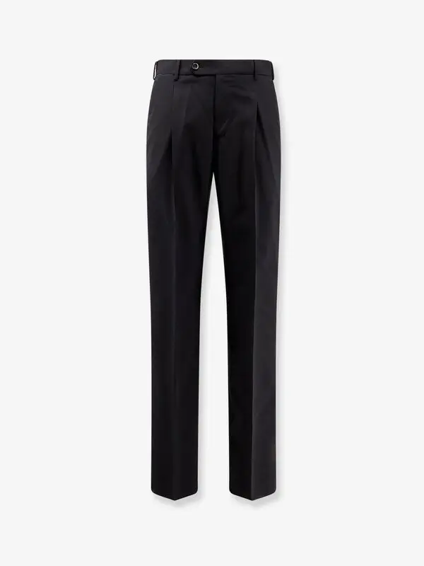 PT TORINO Union Fit Virgin Wool Trousers - Black