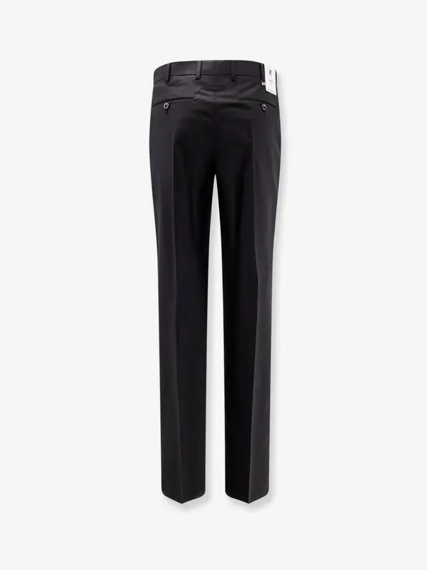 PT TORINO Union Fit Virgin Wool Trousers - Black