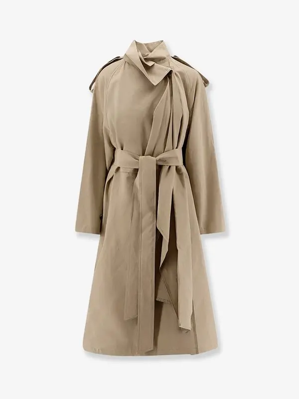 R2W Lumira Linen And Cotton Trench Coat - Beige