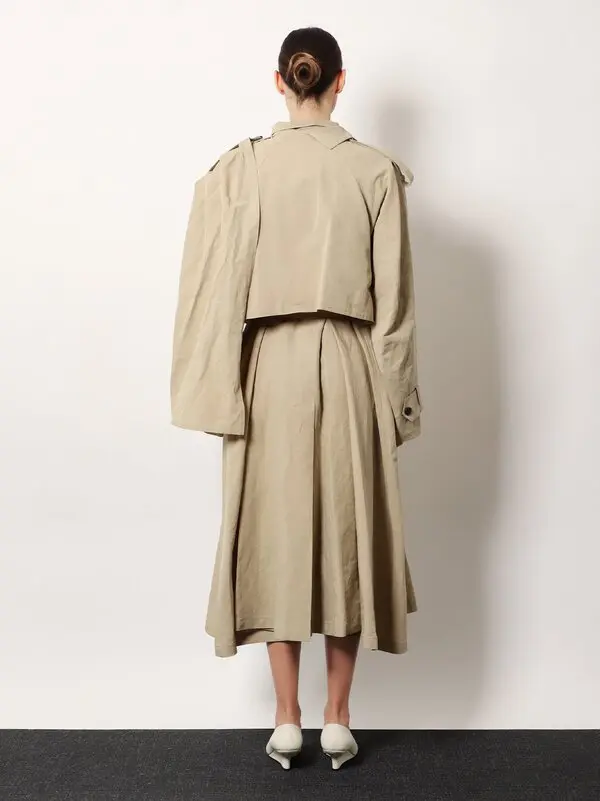 R2W Lumira Linen And Cotton Trench Coat - Beige