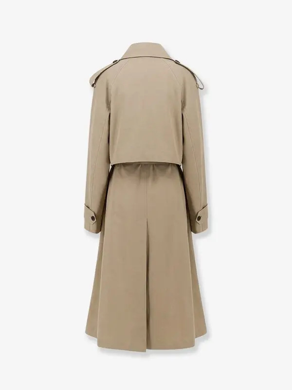 R2W Lumira Linen And Cotton Trench Coat - Beige