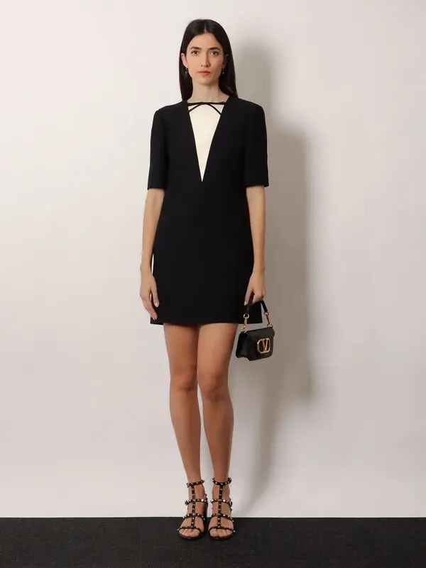 Valentino Garavani Virgin Wool And Silk Mini Dress