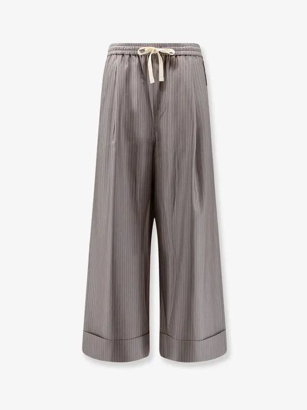 TONYWACK Silk, Polyester And Wool Blend Trousers