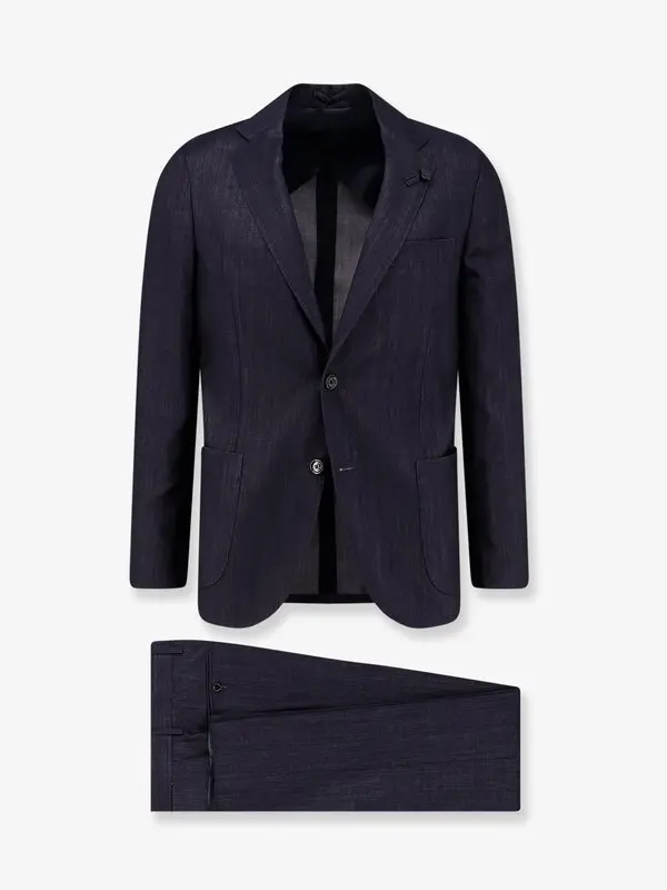LARDINI Iconic Single-breasted Wool And Cupro Suit