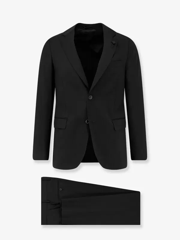 LARDINI Iconic Single-breasted Pure Virgin Wool Suit