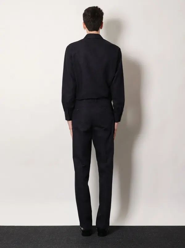 LARDINI Timur Cotton And Linen Blend Trousers